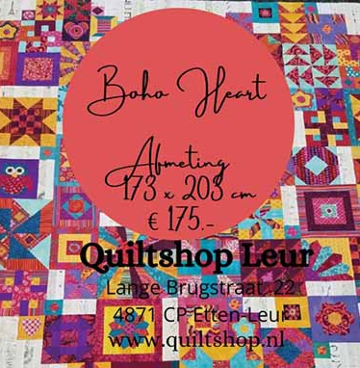 Patroon BOHO Heart by Jen Kingwell and Andrea Bair | Quiltshop Leur ...
